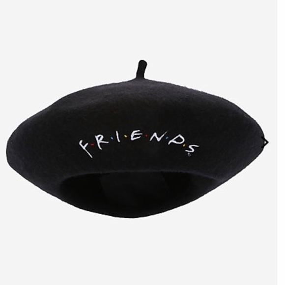 Accessories | Nwt Friends Tv Show Logo Black Beret Hat For Women | Poshmark